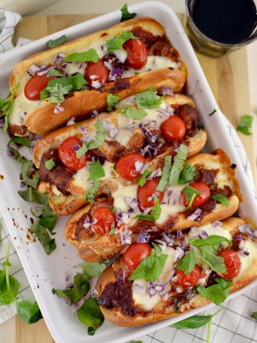 Italian Style Hot Dogs - Stilettos & Sprouts
