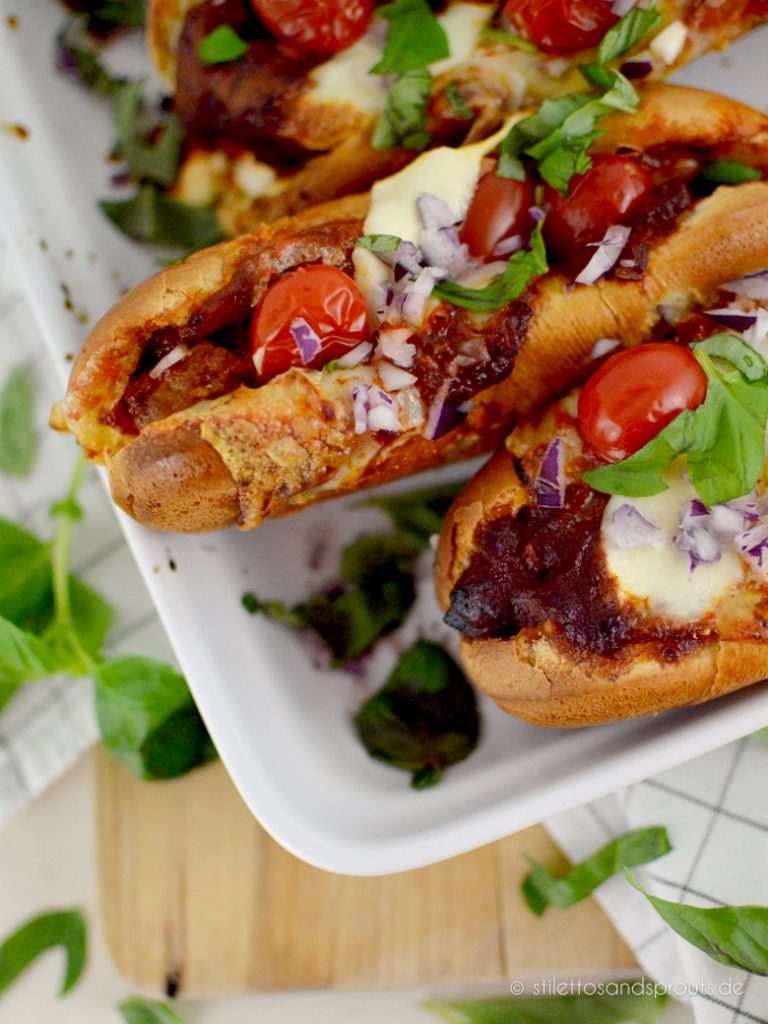 Italian Style Hot Dogs - Stilettos & Sprouts