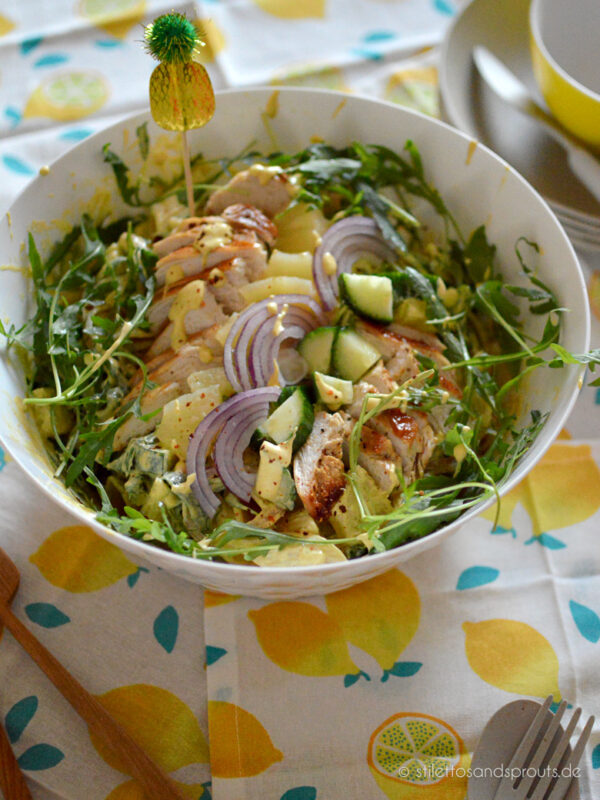 Pasta Salat Hawaii - Stilettos & Sprouts