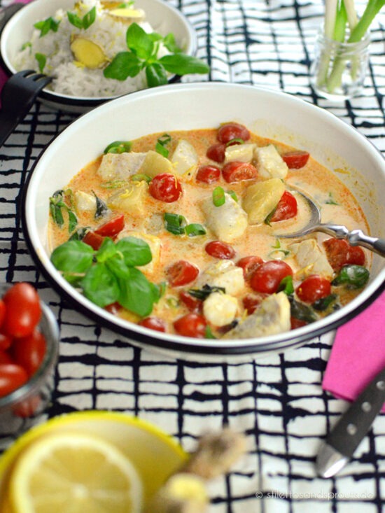 Thai Curry mit Fisch und Gemüse - Stilettos & Sprouts